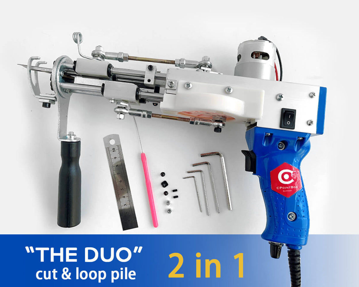 THE DUO Cut & Loop Pile Tufting Gun \ 2 in 1 Tufting Machine \ Carpet ...